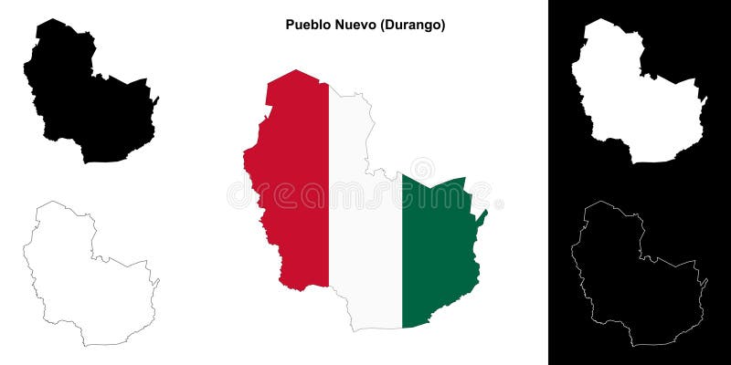 Mapa Del Esquema De Pueblo Nuevo Ilustración del Vector - Ilustración ...