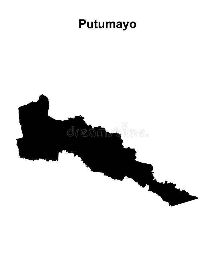 Mapa Del Esquema De Putumayo Ilustración del Vector - Ilustración de ...