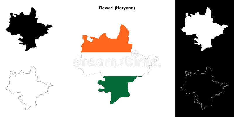 Mapa del esquema de Rewari ilustración del vector. Ilustración de ...