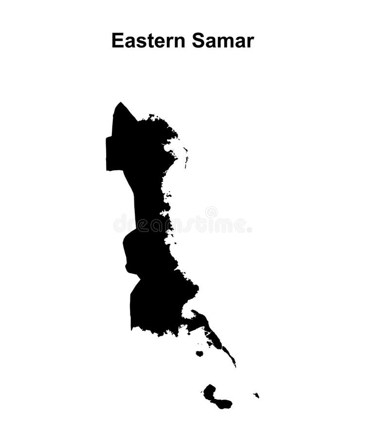 Mapa Del Esquema De Samar Oriental Ilustración del Vector - Ilustración ...