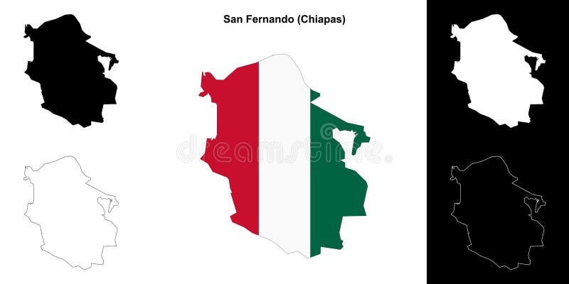 Mapa Del Esquema De San Fernando Ilustración del Vector - Ilustración ...