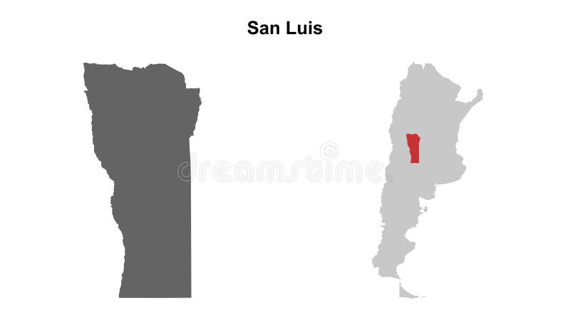 Mapa Del Esquema De San Luis Ilustración del Vector - Ilustración de forma, vector: 378838084