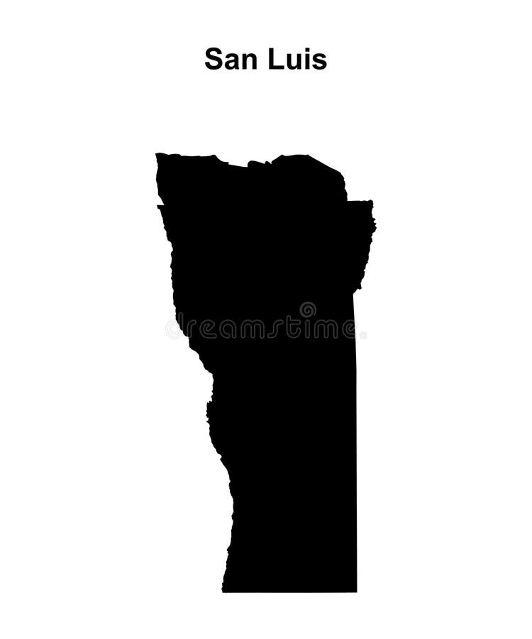 Mapa Del Esquema De San Luis Ilustración del Vector - Ilustración de provincias, argentina ...