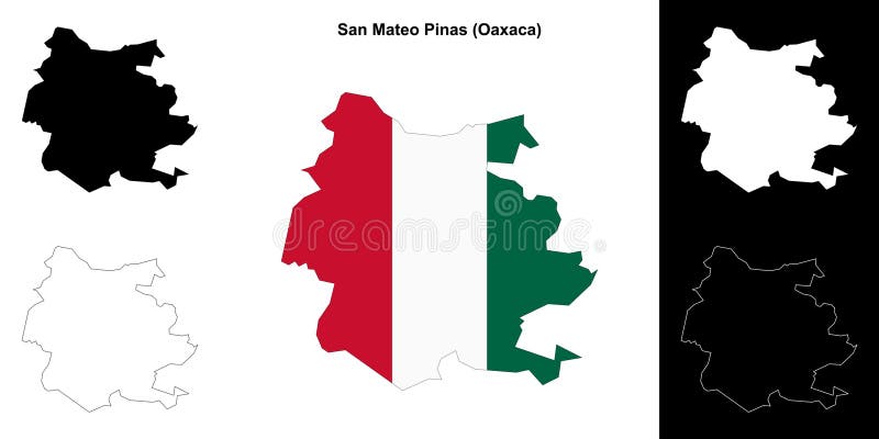 Mapa Del Esquema De San Mateo Pinas Ilustración del Vector ...