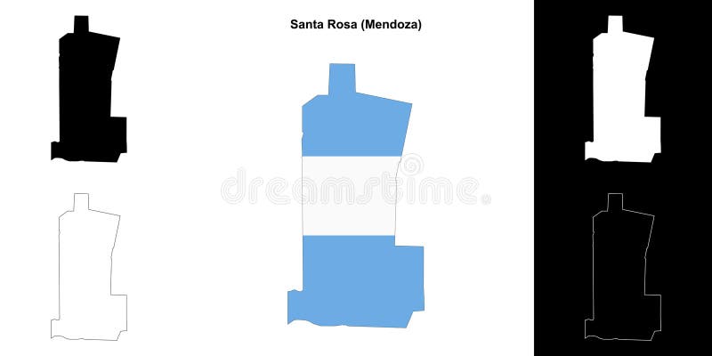 Mapa Del Esquema De Santa Rosa Ilustración del Vector - Ilustración de ...