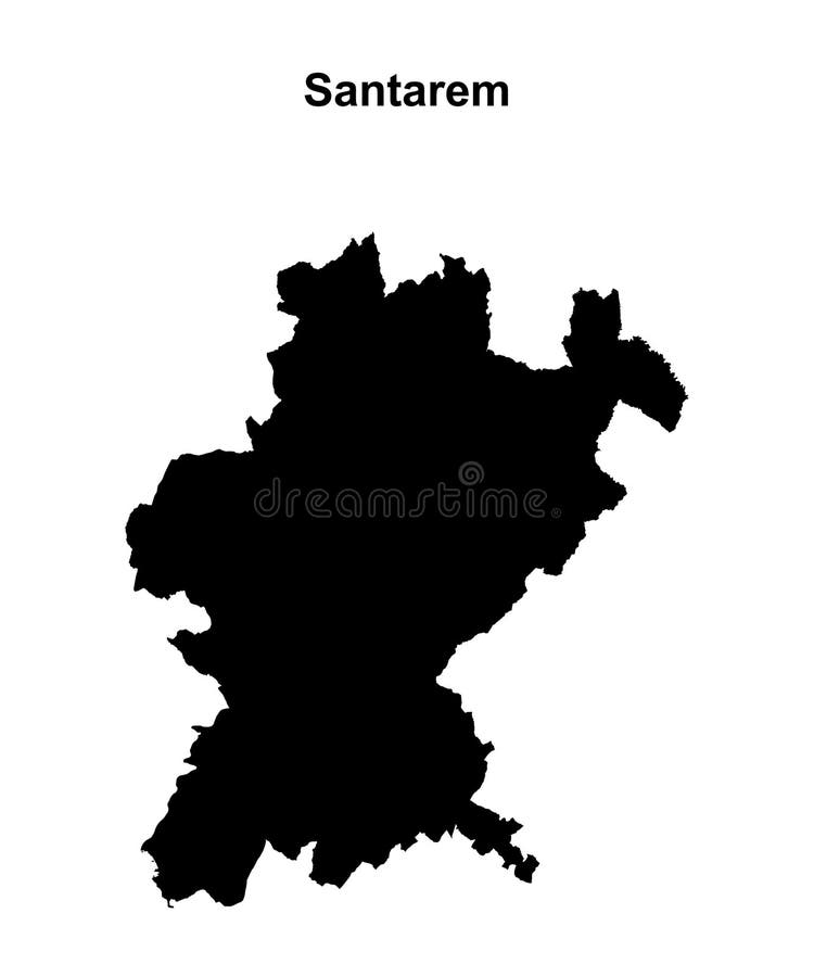 Mapa Del Esquema De Santarem Ilustración del Vector - Ilustración de ...