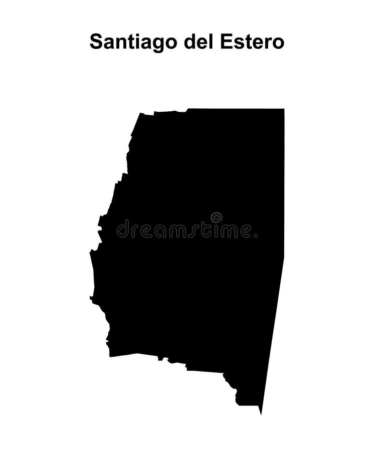 Mapa Del Esquema De Santiago Del Estero Ilustración del Vector - Ilustración de contorno, blanco ...
