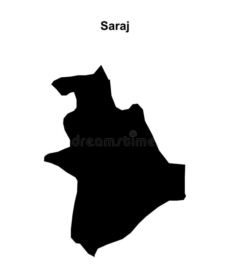Mapa del esquema de Saraj ilustración del vector. Ilustración de atlas ...