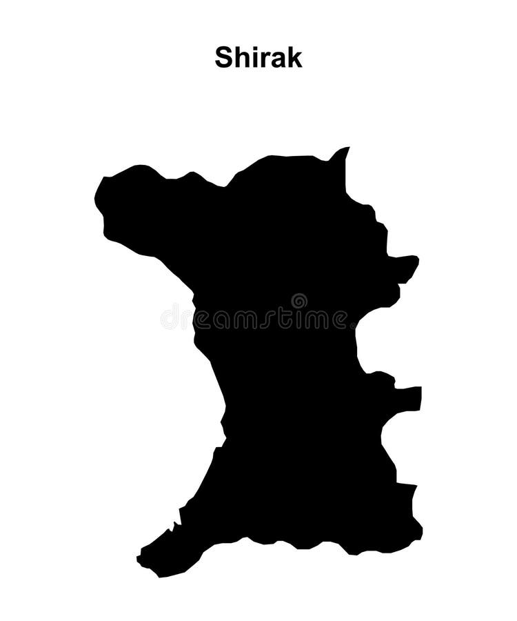 Mapa del esquema de Shirak ilustración del vector. Ilustración de ...