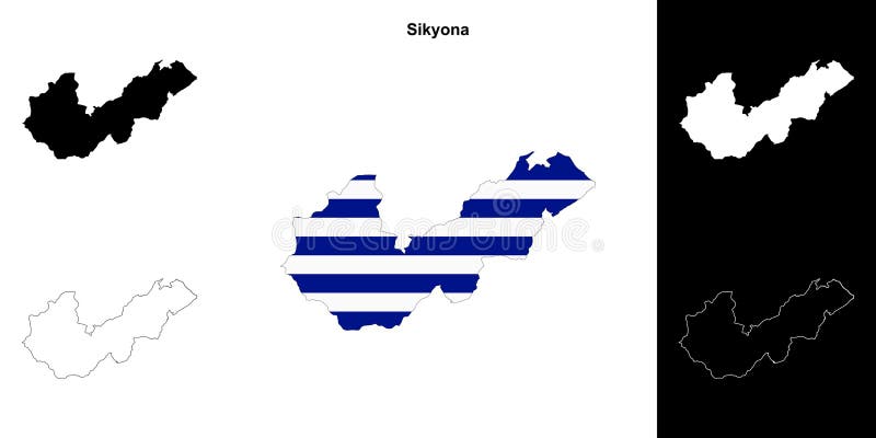 Mapa Del Esquema De Sikyona Ilustración del Vector - Ilustración de ...