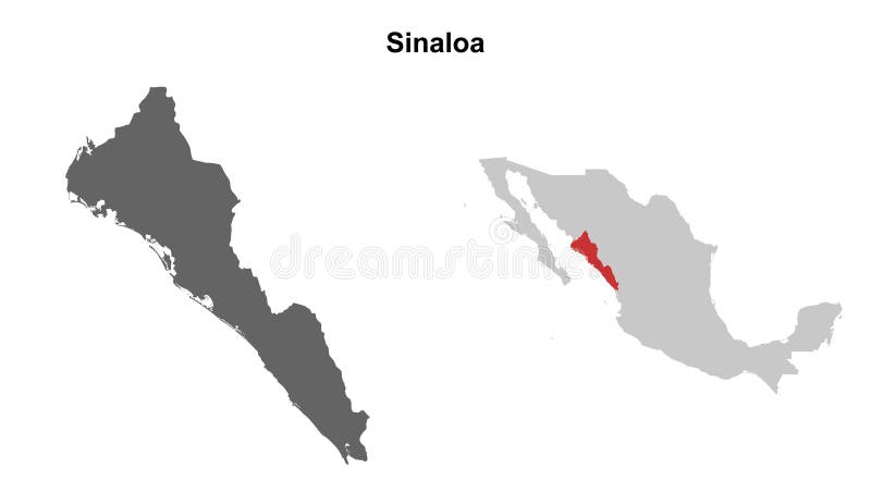 Mapa Del Esquema De Sinaloa Ilustración del Vector - Ilustración de ...