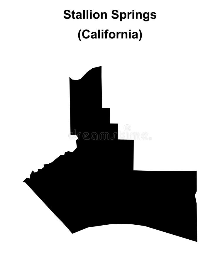 Mapa Del Esquema De Stallion Springs Ilustración del Vector ...