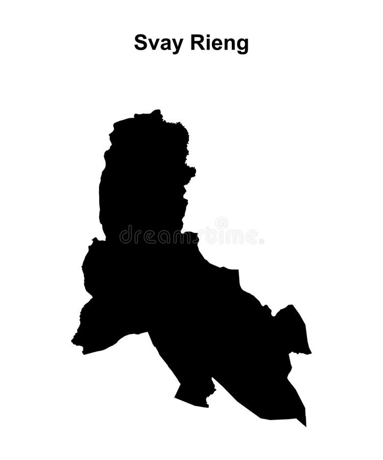 Mapa Del Esquema De Svay Rieng Ilustración del Vector - Ilustración de ...