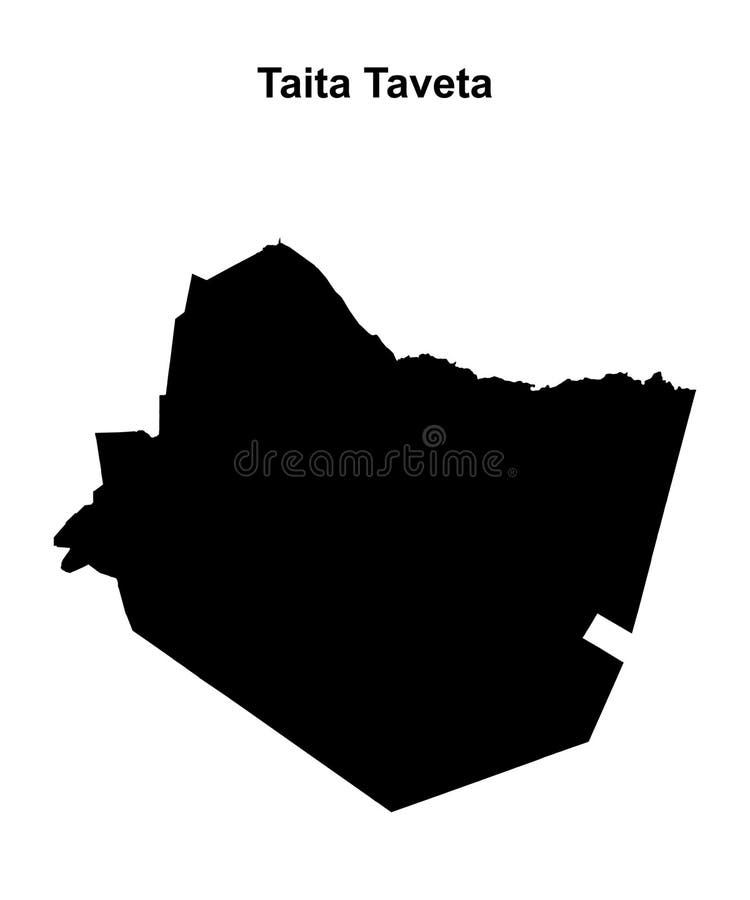 Mapa Del Esquema De Taita Taveta Ilustración del Vector - Ilustración ...