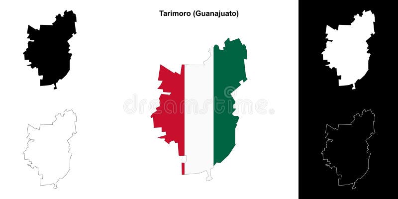 Mapa Del Esquema De Tarimoro Ilustración del Vector - Ilustración de ...