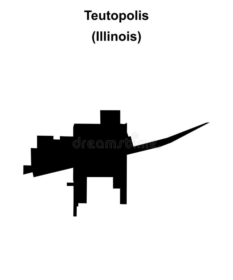 Mapa Del Esquema De Teutopolis Ilustración del Vector - Ilustración de ...