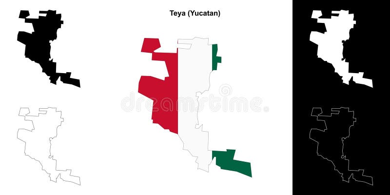 Mapa del esquema de Teya ilustración del vector. Ilustración de ...