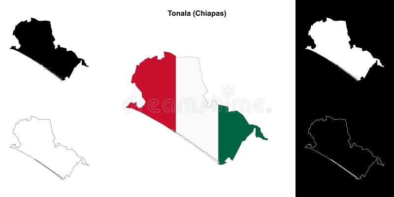 Mapa del esquema de Tonala ilustración del vector. Ilustración de ...