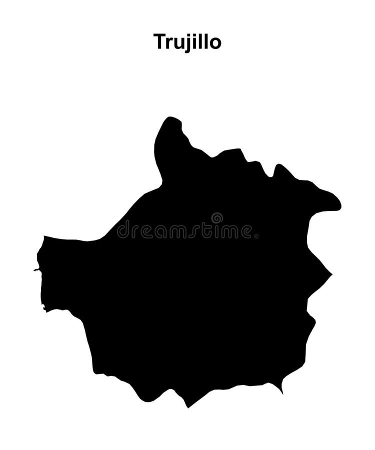 Mapa Del Esquema De Trujillo Ilustración del Vector - Ilustración de ...