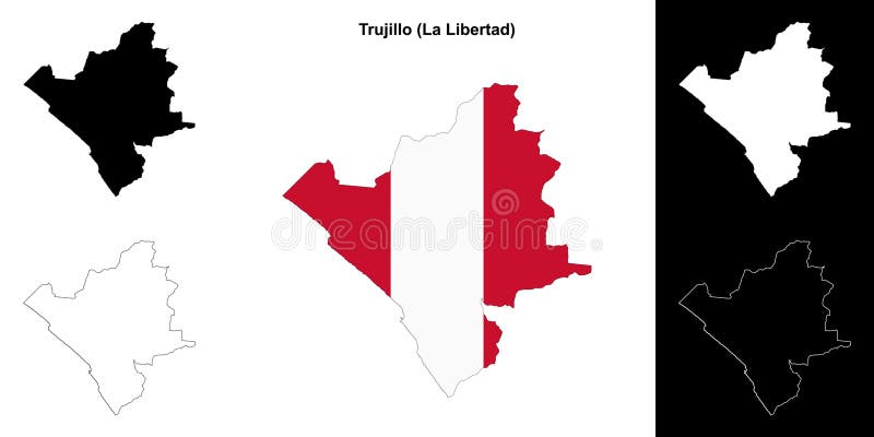 Mapa Del Esquema De Trujillo Ilustración del Vector - Ilustración de ...