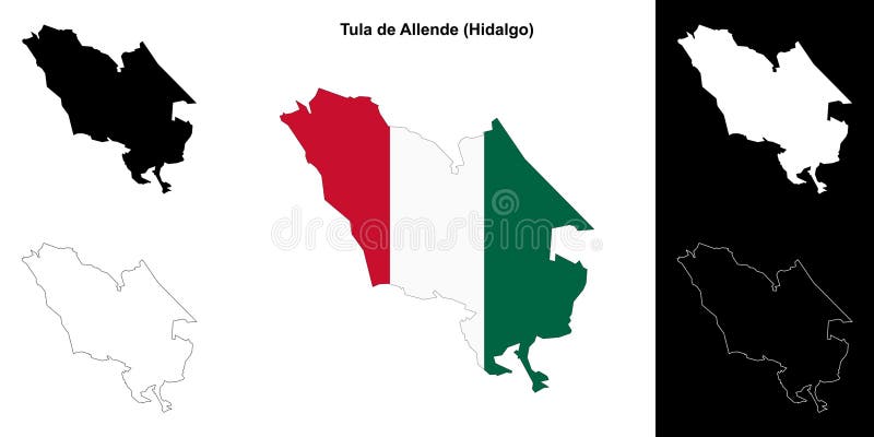 Mapa Del Esquema De Tula De Allende Ilustración del Vector ...