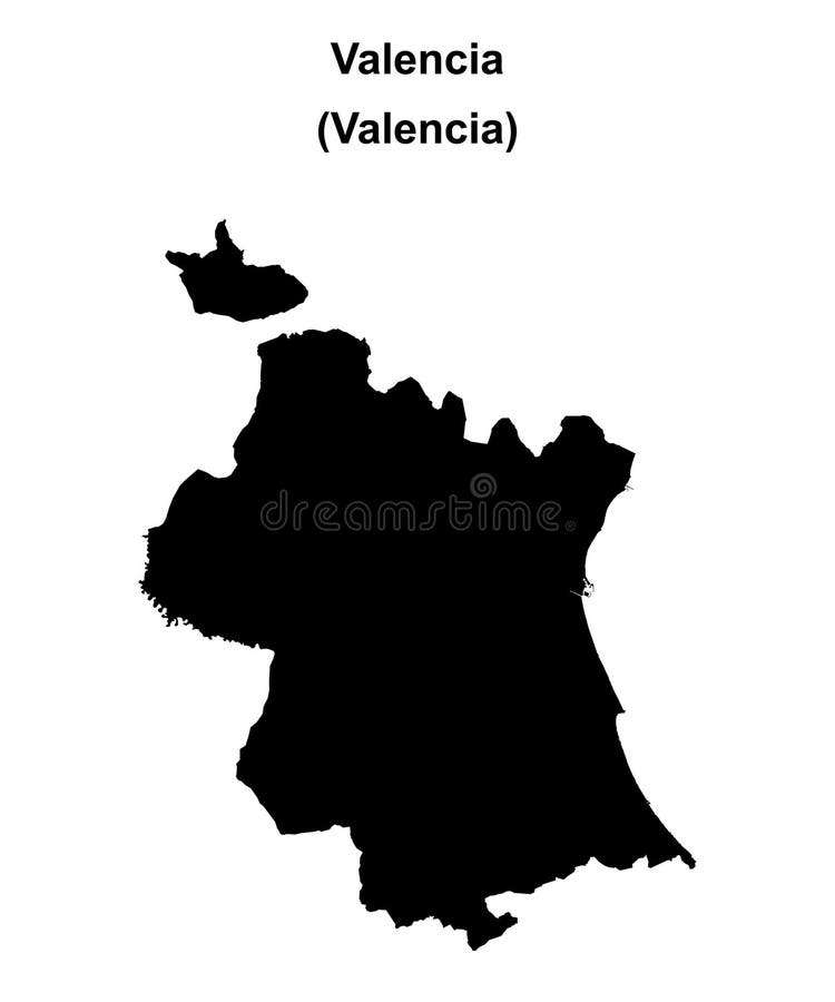 Mapa Del Esquema De Valencia Ilustración del Vector - Ilustración de ...