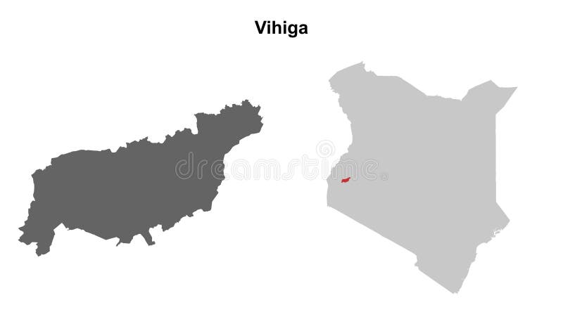 Mapa del esquema de Vihiga ilustración del vector. Ilustración de ...