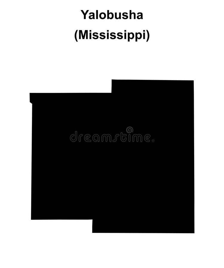 Mapa Del Esquema De Yalobusha Stock de ilustración - Ilustración de ...