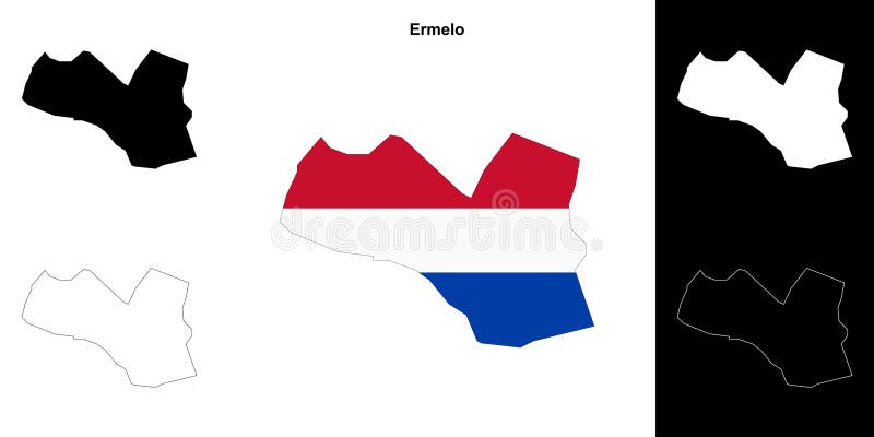 Mapa del esquema Ermelo ilustración del vector. Ilustración de ...