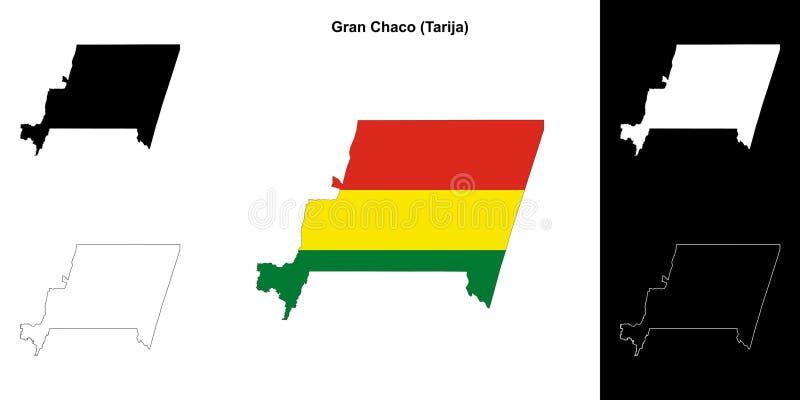 Mapa Del Esquema Del Gran Chaco Ilustración del Vector - Ilustración de ...