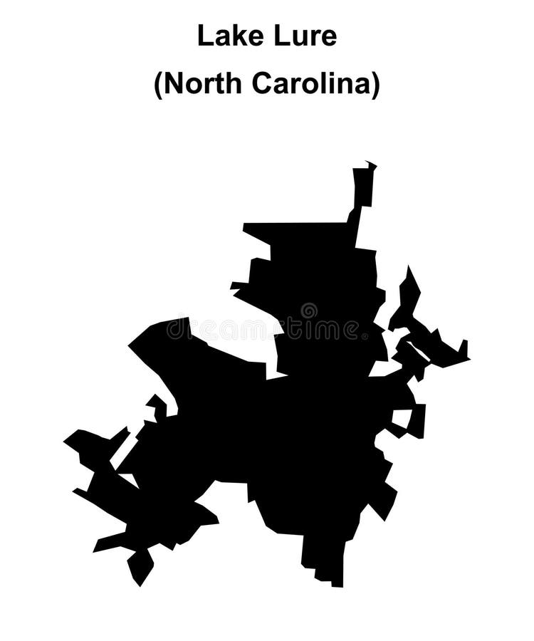 Mapa Del Esquema Del Lago Lure Stock de ilustración - Ilustración de ...