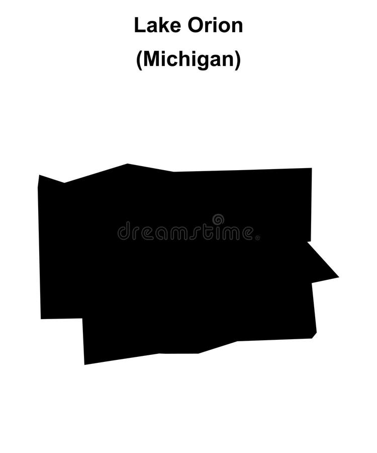 Mapa Del Esquema Del Lago Orion Ilustración del Vector - Ilustración de ...