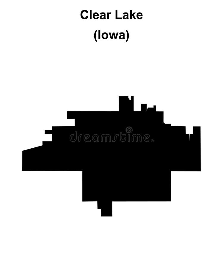 Mapa Del Esquema Del Lago Transparente Ilustración del Vector ...
