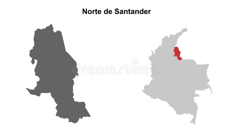 Mapa Del Esquema Norte De Santander Ilustración del Vector - Ilustración de territorio ...