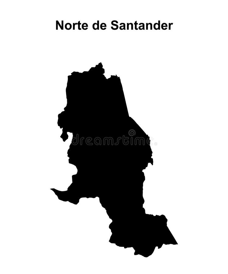 Mapa Del Esquema Norte De Santander Ilustración del Vector - Ilustración de icono, territorio ...