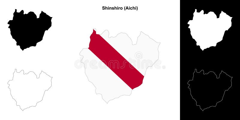 Mapa del esquema Shinshiro ilustración del vector. Ilustración de ...