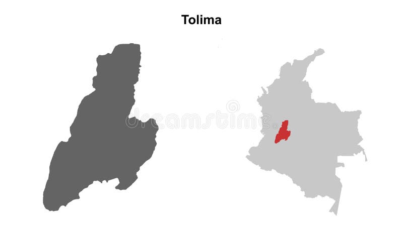 Mapa Del Esquema Del Tolima Ilustración del Vector - Ilustración de ...