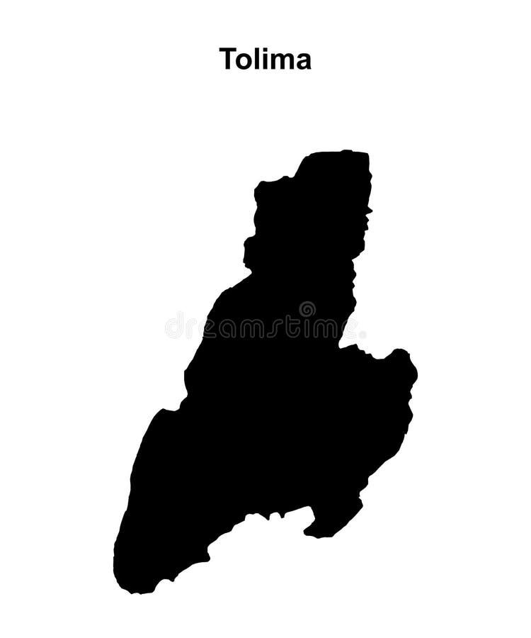 Mapa Del Esquema Del Tolima Ilustración del Vector - Ilustración de ...