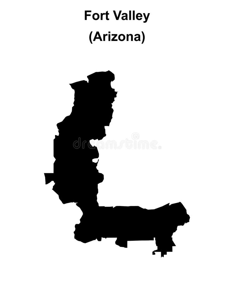 Mapa Del Esquema Del Valle De Fort Ilustración del Vector - Ilustración de valle ...