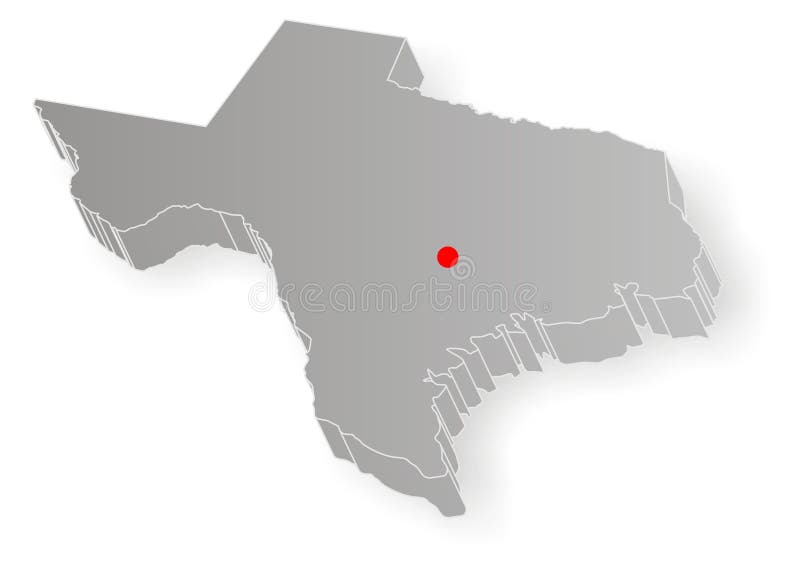 Mapa Vectorial Administrativo Y Político De Texas Con Bandera ...