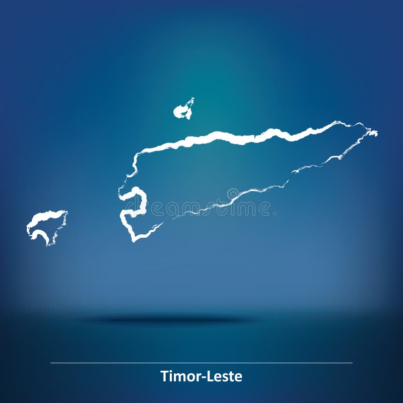 Ejemplo Del Vector Del Esquema Del Mapa De Timor Oriental Ilustración ...