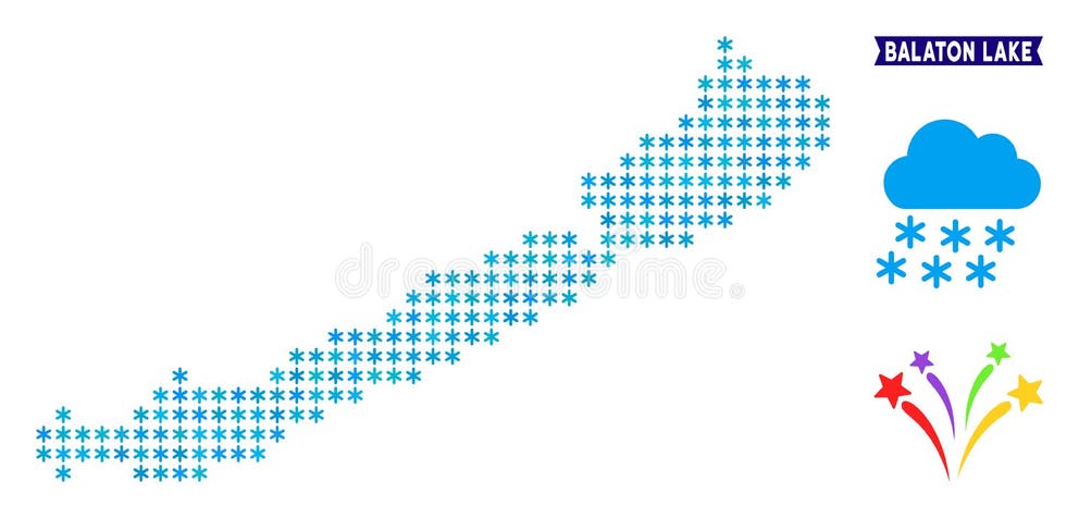 Mapa Del Lago Balaton Del Helada Ilustración del Vector - Ilustración ...