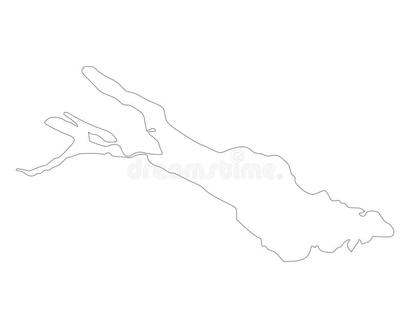 Mapa del lago de Constanza ilustración del vector. Ilustración de ...