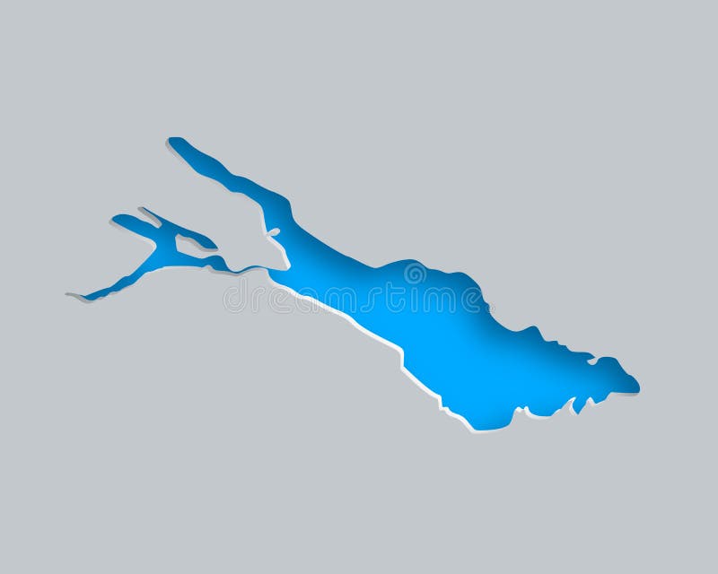 Mapa del lago de Constanza ilustración del vector. Ilustración de ...