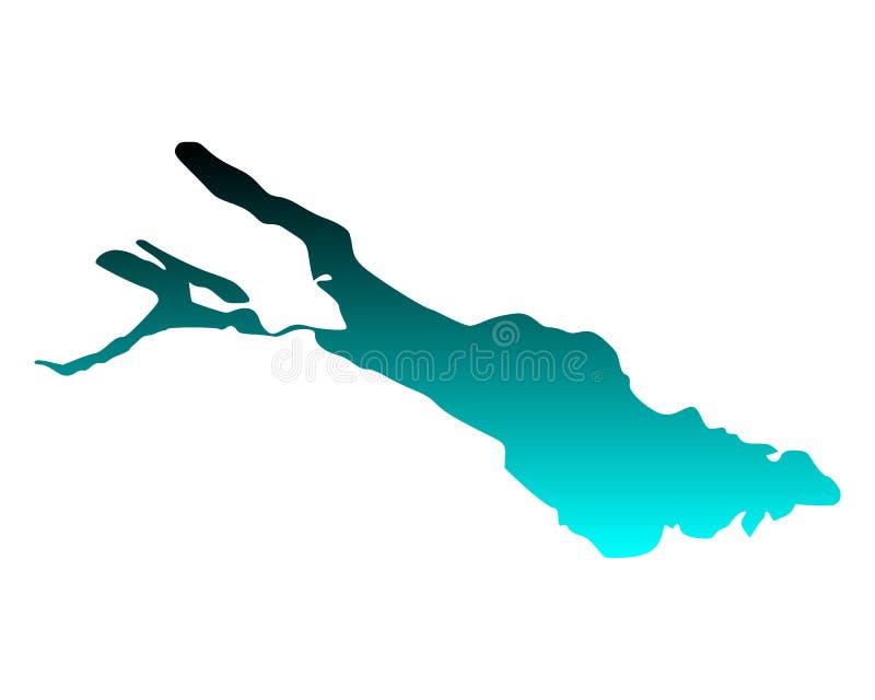 Mapa del lago de Constanza ilustración del vector. Ilustración de lago ...