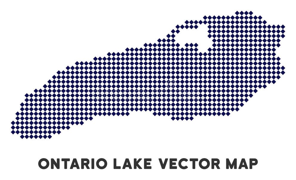 Mapa Del Lago Pixelated Ontario Ilustración del Vector - Ilustración de ...
