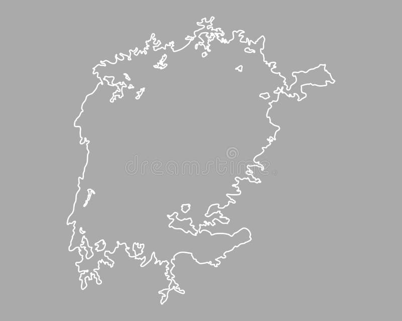 Mapa del lago Victoria ilustración del vector. Ilustración de contorno ...