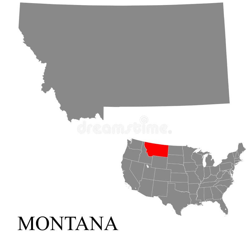 Mapa del montana ilustración del vector. Ilustración de norte - 205763995