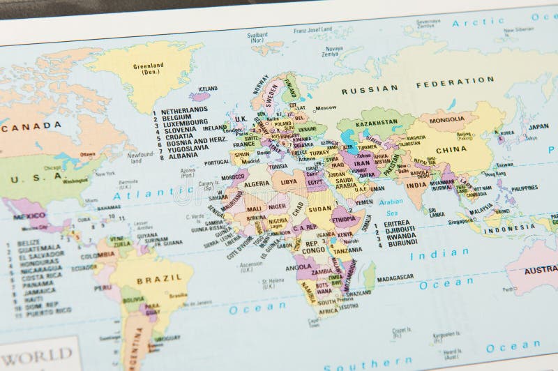 Mapa del mundo foto de archivo. Imagen de recorrido, planeta - 34085114