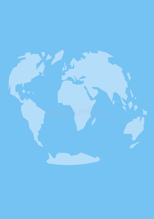 Mapa Del Mundo En El Color Azul Ilustración del Vector - Ilustración de ...